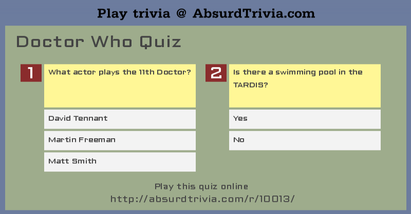 Doctor Who Quiz