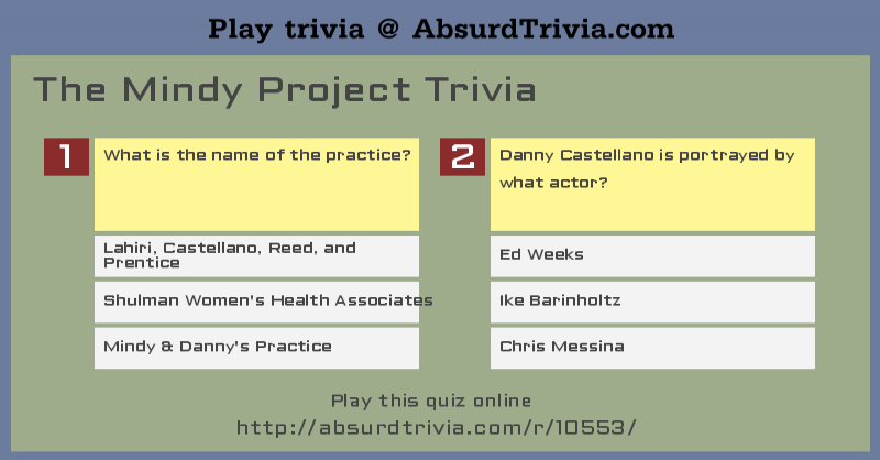 The Mindy Project Trivia