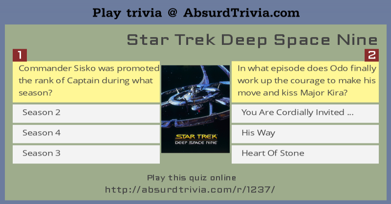 Trivia Quiz : Star Trek Deep Space Nine