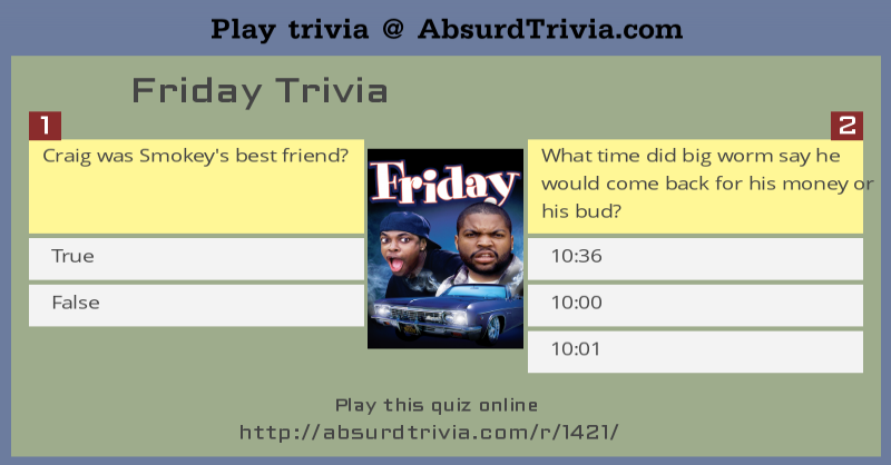 Friday Trivia