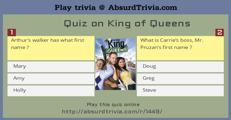 Trivia Quiz : Quiz on King of Queens