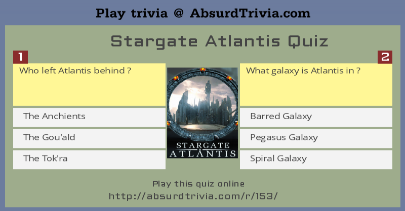 Stargate Atlantis Quiz