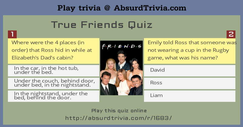 True Friends Quiz