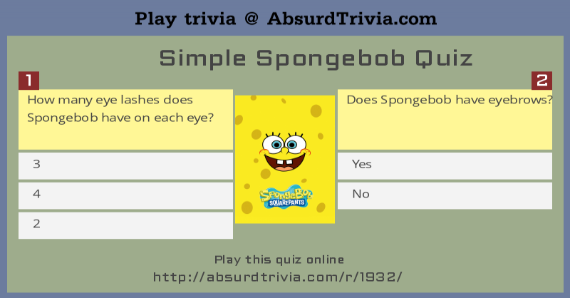 Simple Spongebob Quiz