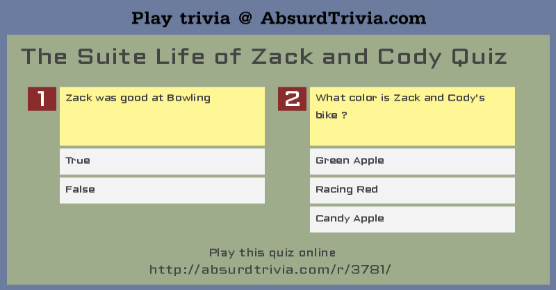 The Suite Life of Zack and Cody Quiz