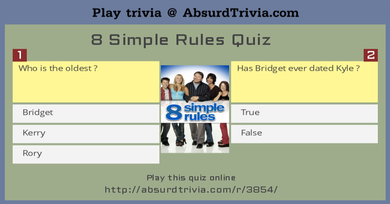 8 Simple Rules Quiz
