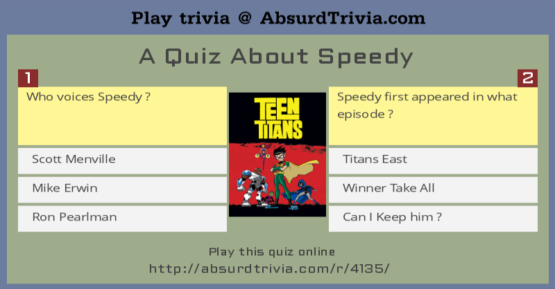 A Quiz About Speedy