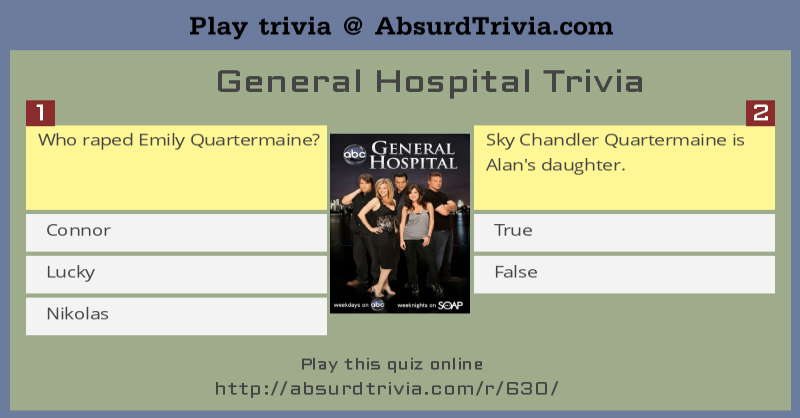 General Hospital Trivia