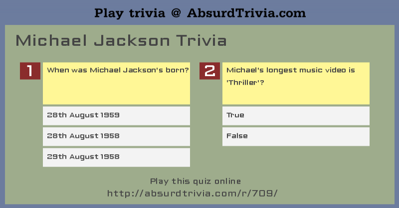 Michael Jackson Trivia