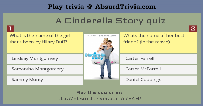 A Cinderella Story quiz